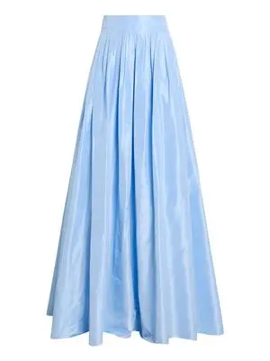 Carolina Herrera Pleated Silk-faille Maxi Skirt - Light Blue