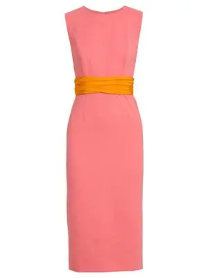 Carolina Herrera Wool-blend Midi Dress - Coral