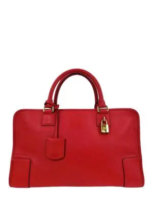 Loewe 2013 Amazona 36 Leather Tote Bag - Red