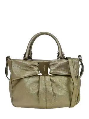 FERRAGAMO 2010s Vara Tote Bag - Gold
