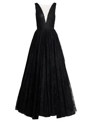 Oscar De La Renta Lace Gown - Black