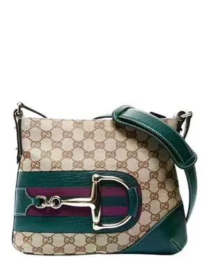 Gucci Horsebit Gg-motif Cross Body Bag 2000-2015 - Neutrals
