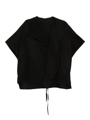 Y’s Asymmetric-hem Shirt - Black