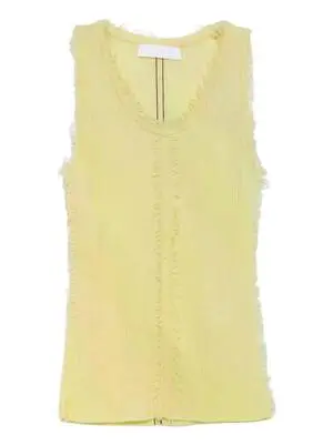 CUDDLEUP Cashmere Sleeveless Vest - Yellow