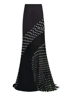 Nina Ricci Polka Dot Maxi Skirt - Black