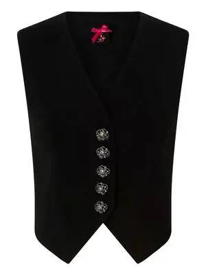 Pinko Buttoned Waistcoat - Black