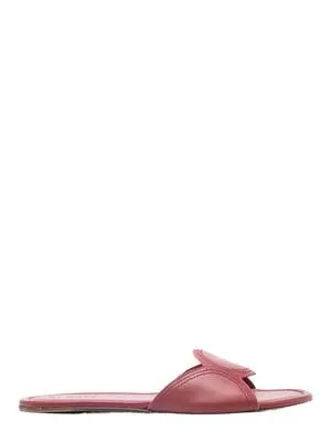 DI GAIA Lucia Leather Slip-on Sandals - Red