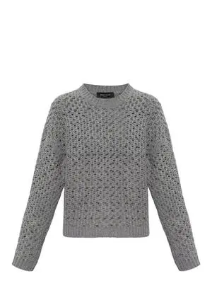 Fabiana Filippi Embellished Open-knit Sweater - Grey