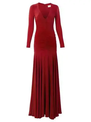 Silvia Tcherassi Long-sleeve Maxi Dress - Red