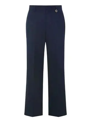 Casablanca Monogram-pattern Charm Trousers - Blue