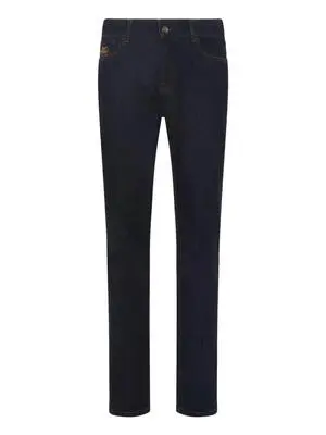 Etro Logo-embroidered Five-pocket Jeans - Blue