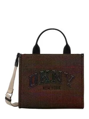 Dkny Logo-lettering Top-handle Tote Bag - Brown