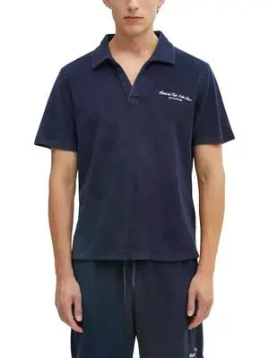 SPORTY & RICH Hotel Eden Roc Short-sleeve Polo Shirt - Blue