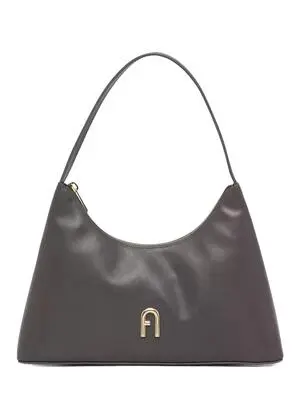 Furla Diamante S Logo Zip Tote Bag - Grey
