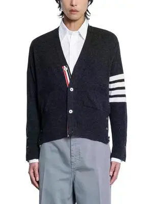 Thom Browne 4-bar Cashmere Cardigan - Grey