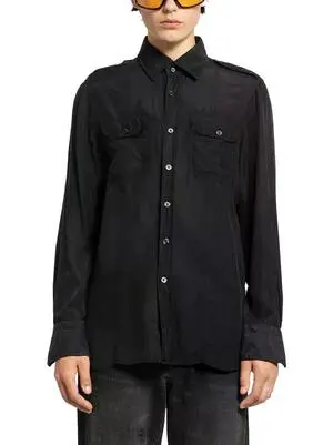 TOM FORD Flap-pocket Shirt - Black
