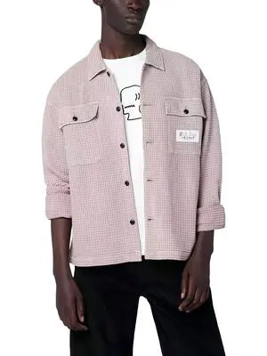 BRAIN DEAD Textured Pocket Casual Shirt - Pink