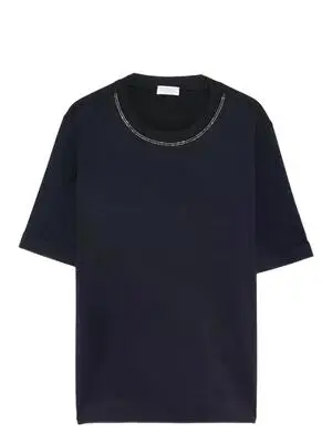 Brunello Cucinelli Embellished Round-neck T-shirt - Black