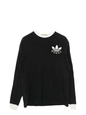 Gucci 2000 X Adidas Long-sleeve Crew-neck Sweatshirt - Black