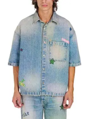 NAHMIAS Denim Bandaid Shirt - Blue