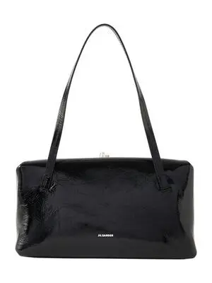 JIL SANDER Goji Pillow Small Crinkled-leather Shoulder Bag - Black