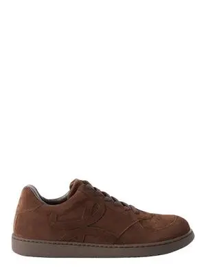 Loewe Jambo Logo-appliquéd Suede Sneakers - Brown