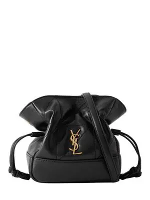 Saint Laurent Jamie Quilted Leather Bucket Bag - Black