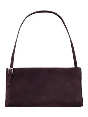 ST. AGNI 90s Suede Shoulder Bag - Brown