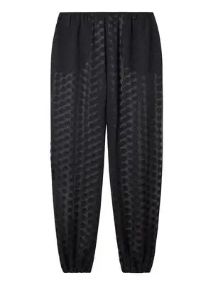 THE FRANKIE SHOP Orissa Polka-dot Chiffon Tapered Pants - Black
