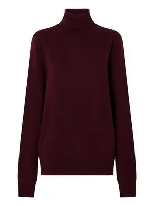 THE FRANKIE SHOP Eve Wool Turtleneck Sweater - Burgundy