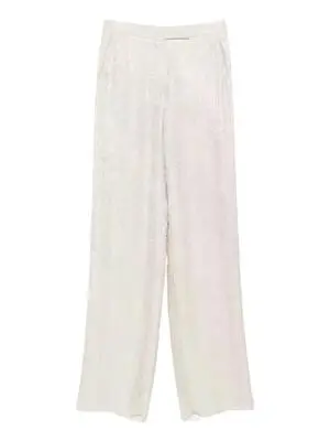 Emporio Armani Textured Trousers - Neutrals