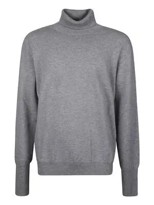 BALLANTYNE Roll-neck Metallic Sweater - Grey