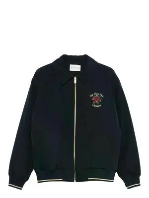 Drole De Monsieur Embroidery Zip Jacket - Blue