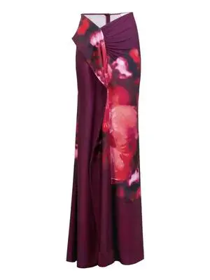 Silvia Tcherassi Melissa Ruffled Maxi Skirt - Purple