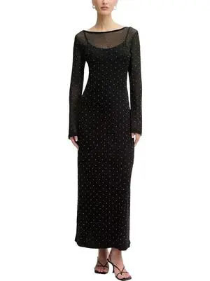 NEVER FULLY DRESSED Bell-sleeve Maxi Dress - Black