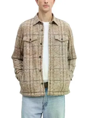 JOOP! Button-up Check-pattern Shirt Jacket - Neutrals