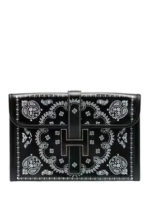 Hermès Bandana Jige Clutch - Black