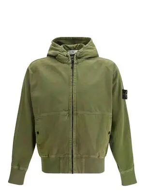 Stone Island Hooded Zip Jacket - Green