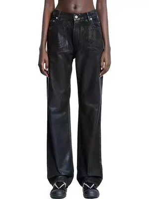 RICK OWENS Rick Owens DRKSHDW Granbury Overdyed Foil Jeans