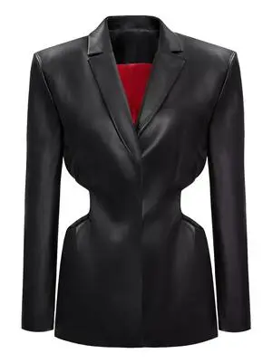 LIKA Cut-out Single-breasted Jacket - Black