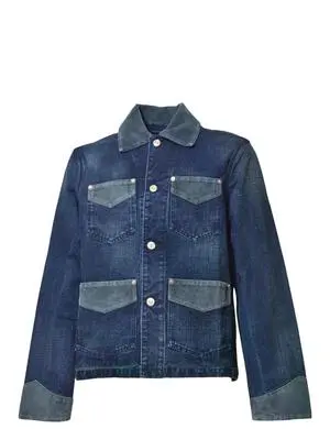 WALES BONNER Sierra Buttoned Jacket - Blue