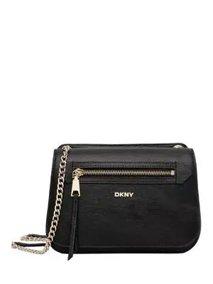Dkny Bryant Zip Chain Cross Body Bag - Black