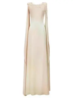 GEMY MAALOUF Beaded-neckline Gown - Neutrals