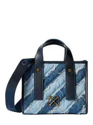 Off-White Quilting Denim Tote - Blue