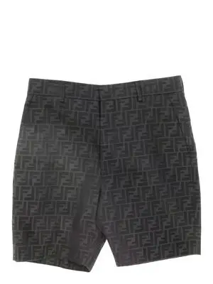 Fendi Zucca-print Shorts - Grey