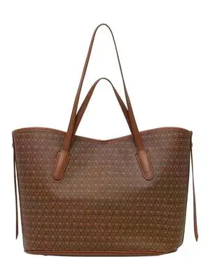 COCCINELLE Patterned Shopper Tote Bag - Brown