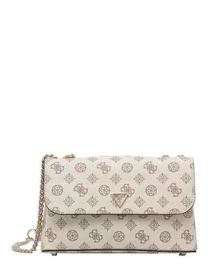 Guess Logo-plaque Shoulder Bag - Neutrals