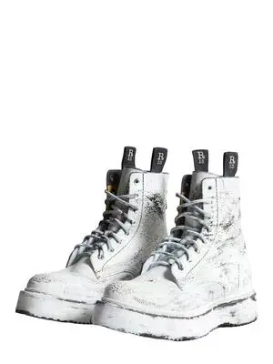 R13 Lace Up Boots - White