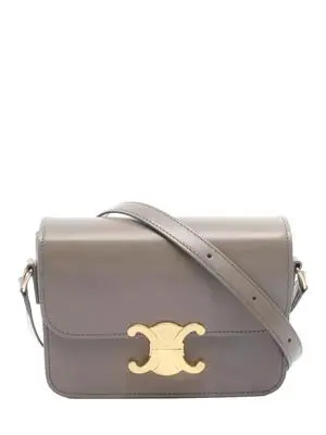 Celine 2020s Triomphe Shoulder Bag - Grey