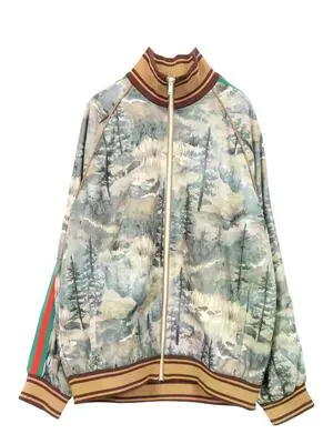 Gucci X The North Face Forest-print Jacket - Yellow